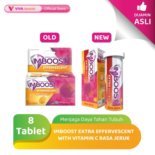Jual Imboost Extra Vitamin C dan D3 Effervescent Rasa Jeruk (8 Tablet) - Jakarta Barat - Viva ...