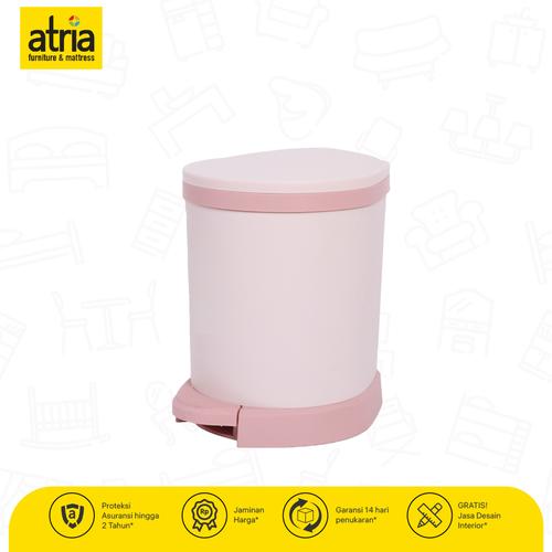 Promo Atria Tempat Sampah Laura Pedal 8L Pink & Cream 33x26x36Cm ...