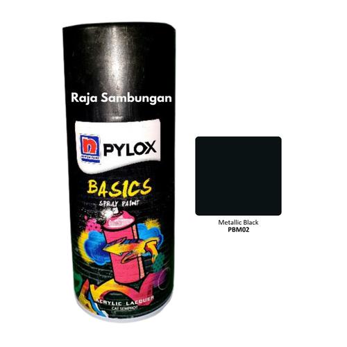 Jual Pylox Basics PBM 02 Metallic Black Hitam Metalik Cat Semprot Spray ...