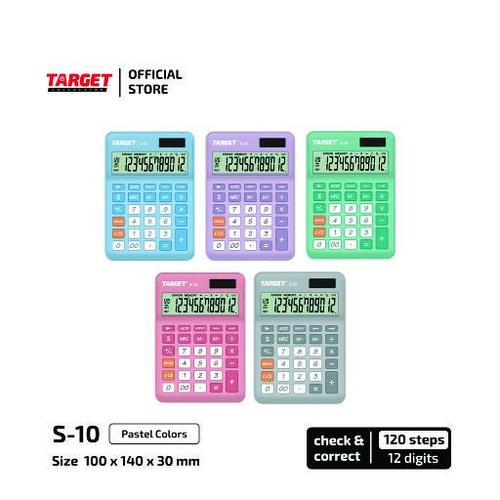 Jual Kalkulator Target S 10 | Dekstop Calculator | 12 Digit Pastel ...