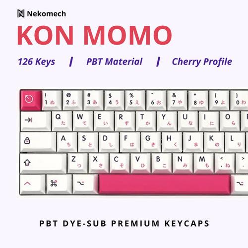 Jual Keycaps Kon Momo Japanese PBT 126 Keys XDA Profile Keycap ...