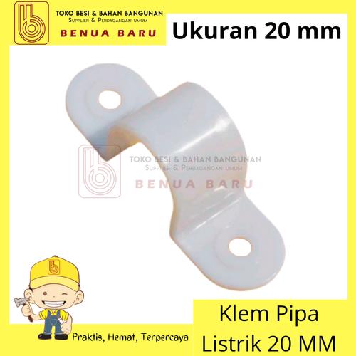 Jual Klem Pipa Listrik 20 mm / Klem Pipa Conduit 20 mm / Clem Pipa ...