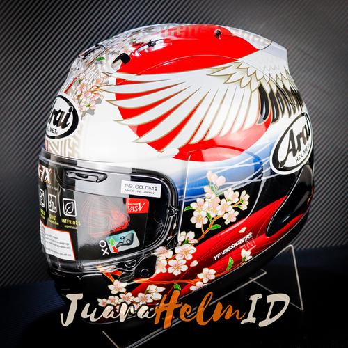 Jual ARAI HELM RX-7X TSUBASA / WHIT E RED BLUE / ARAI RX7X FULLFACE - M ...