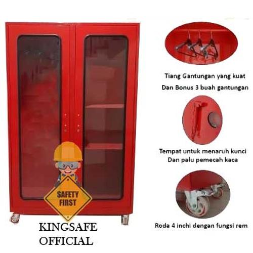Jual Lemari Besi APD 2 Pintu + Roda / Box APD ENDLESSAFE / Safety ...