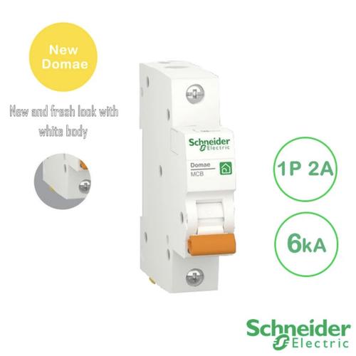 Jual MCB SCHNEIDER DOMAE 1P 2A 1phase 2Ampere 1 phase 2 Ampere 2 A 6kA ...