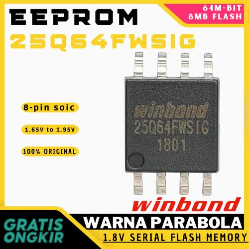 Promo IC BIOS 25Q64FWSIG 25Q64FW / ic eeprom Winbond 25Q64 8MB 1.8V - Kab. Ponorogo - Warna ...