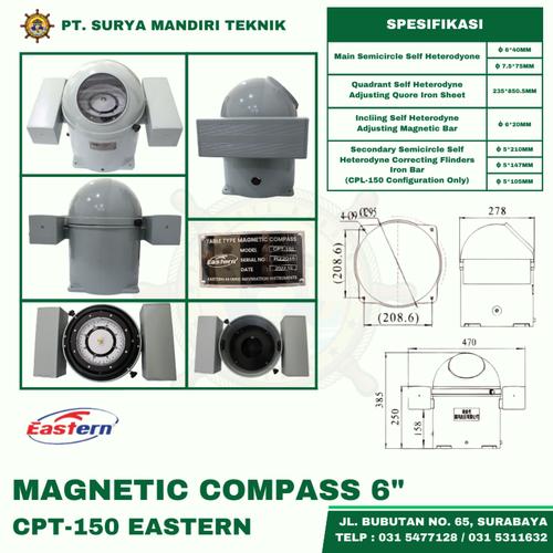 Jual MAGNETIC COMPASS TABLE CPT150 6" EASTERN MODEL KOMPAS DAIKO T150B ...