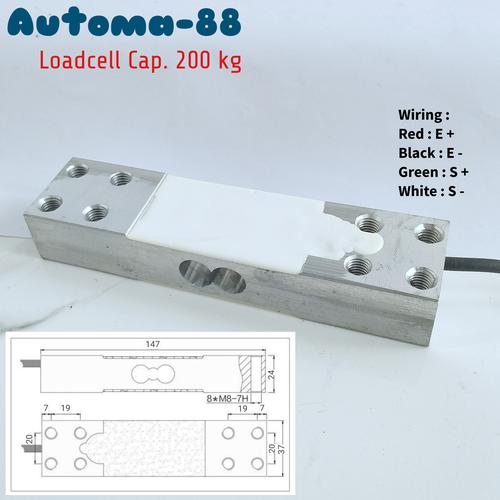 Jual Loadcell 200 kg 15 x 3.7 x 2.4 cm Sensor Load Cell Cpa. kapasitas ...
