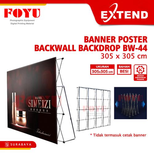 Promo Stand Display Banner Poster Backwall Backdrop 3x3m Extend BW-44 ...