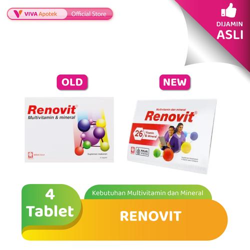 Promo Renovit untuk Kebutuhan Multivitamin dan Mineral (4 Kaplet ...