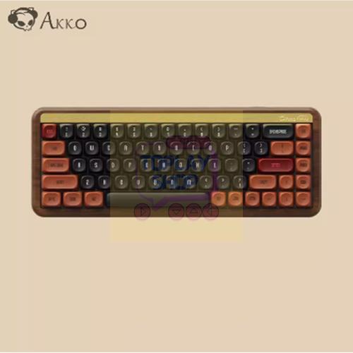 Jual Official Akko MU01 Autumn Keyboard Walnut Wooden Case 68-key ...
