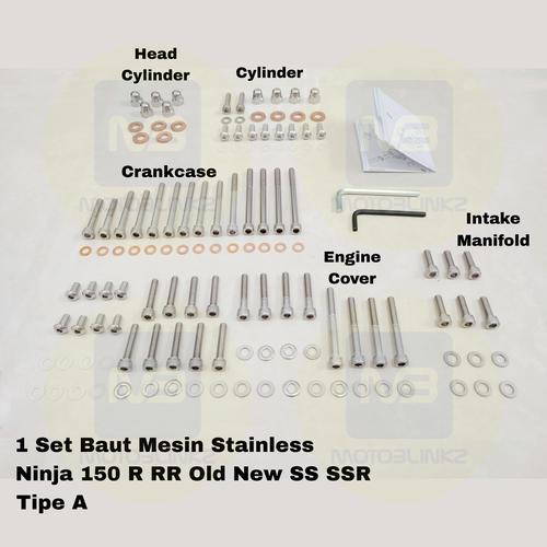 Jual Baut Blok Mesin Ninja 150 R RR KRR Old New SSR SS Stainless SS 304 ...