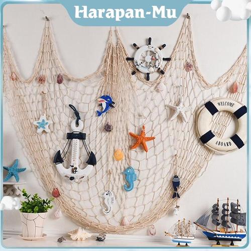 Jual DG 1m*2m Hiasan Dinding Jaring Kerang Dekorasi Dinding Ra Jaring ...