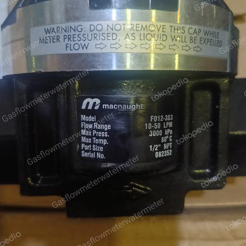Jual flow meter macnaught Size 1/2 Inch Model F012-3S3 + Tera/Kalibrasi ...