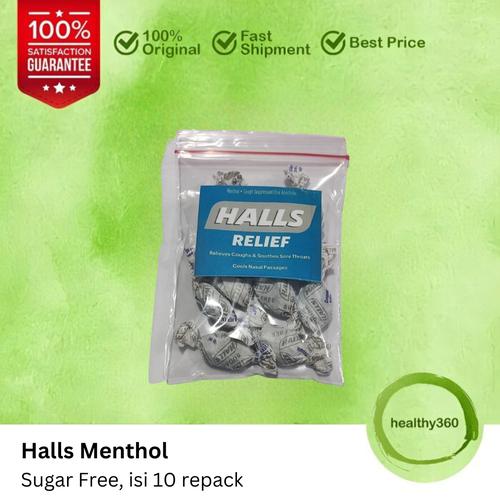 Promo Halls Sugar Free Permen Batuk Pilek Tenggorokan - Menthol isi 10 ...