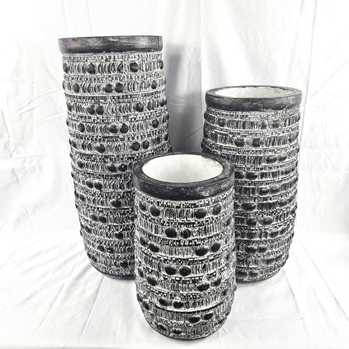 Jual Vas kayu vas hitam vas bunga wooden vase flower vase interior ...