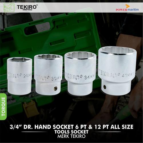 Jual 3/4” DR Kunci Sock 6PT Dan 12PT Merk Tekiro DR Hand Socket 3/4 ...