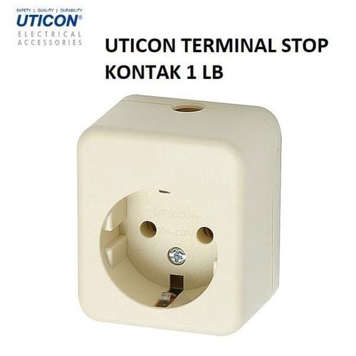 Jual UTICON Stop Kontak 1 Lubang - Terminal Kuningan Colokan Listrik ST ...