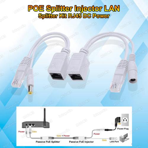 Jual Kabel Injector LAN POE Splitter IP Camera CCTV / Splitter Kit RJ45 ...