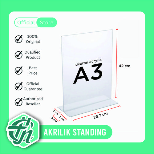 Jual STANDING ACRYLIC/TEMPAT BROSUR PORTRAIT 2 SISI / TENT HOLDER ...