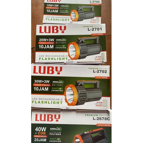 Jual Luby - Senter LED Rechargeable 10w - 40w (cahaya putih) - Kota ...
