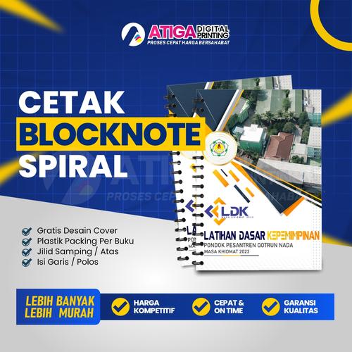 Jual Cetak Notebook Blocknote Spiral Custom - A5, 50 LEMBAR - Kab ...