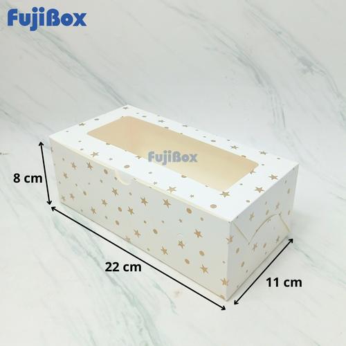 Promo Fuji Box Dus Kotak Kue Ivory Motif Polkadot Bintang Emas 11 cm x ...