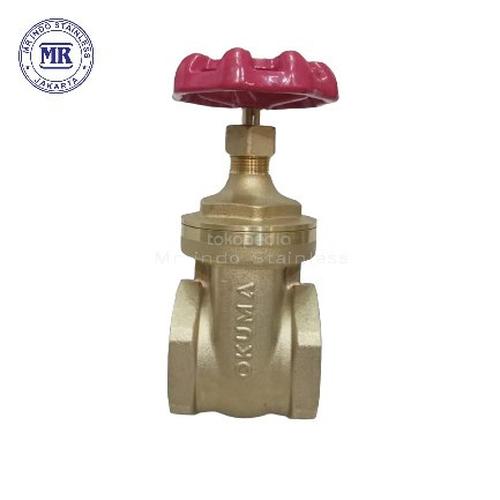 Jual Gate Valve Kuningan 1" Inch Okuma Brass - Jakarta Barat - MR INDO ...