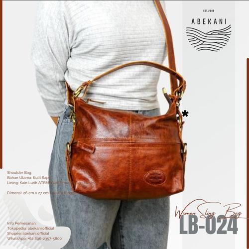 Jual Tas Kulit Wanita Abekani / Sling Bag LB-024 - Black Glitter - Kab. Bantul - Abekani Leather ...