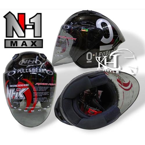 Jual NHK N1 Max Black Paket Ganteng HELM NHK HALF FACE - Kota Tangerang ...