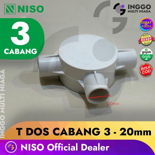 Jual T Dos Niso Cabang 3 pipa 20 MM PUTIH T dus T-dus - Jakarta Barat ...