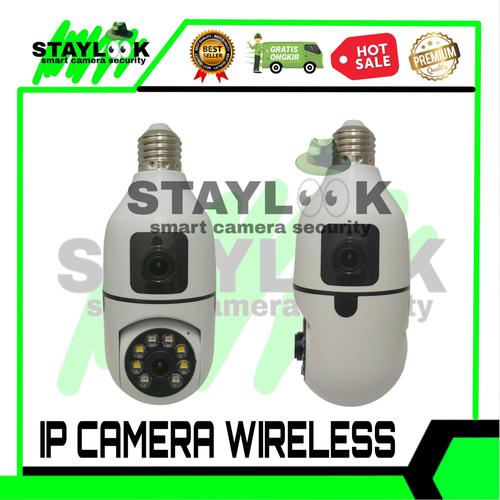 Promo CCTV V380 Lampu Kamera Full HD 1080P CCTV Wifi Lampu 360 Derajat ...
