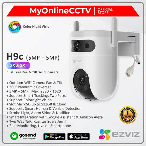 Promo EZVIZ H9c Dual-Lens 3K (5MP+5MP) Smart Home Wifi Pan Tilt IP ...