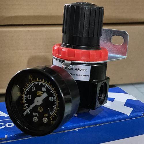 Jual Pressure Gauge Air Regulator Kompresor AR2000 - Dengan Coupler ...