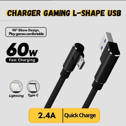 Jual [ 100% REAL ] USB-C USB C Usb-C CABLE L-SHAPE 90⁰ / 90⁰ ELBOW / L ...
