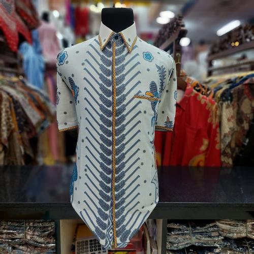 Jual Baju batik pria bahan katun silki jaitan smok batik pria exclusive ...
