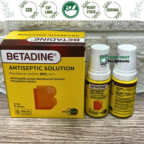 Jual BETADINE ANTISEPTIC SOLUTION 5ML OBAT LUKA OBAT MERAH LUKA ...