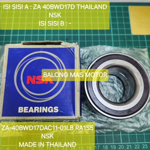 Jual BEARING MOBIL LAKER ZA-40BWD17DCA116** RA1S5 NSK MADE IN THAILAND ...
