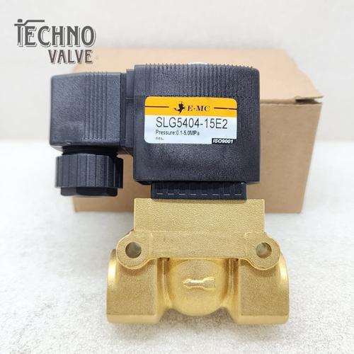 Jual SOLENOID VALVE 2 WAY EMC SLG5404-15 DRAT 1/2" INCH HIGH PRESSURE 50 BAR - AC220V - Jakarta ...