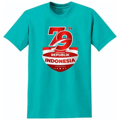 Jual KAOS 17 Agustus 2024 HUT RI Ke 79 Dirgahayu Republik Indonesia Merah Putih - Tosca, S ...