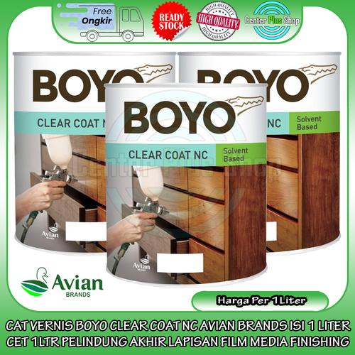 Jual CAT VERNIS BOYO CLEAR COAT NC AVIAN BRANDS ISI 1 LITER CET 1LTR ...