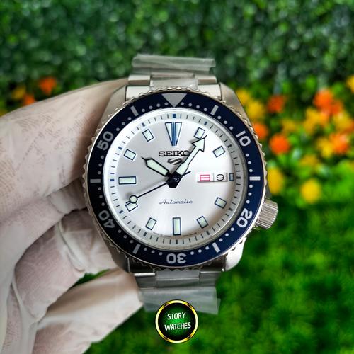 Jual SEIKO JDM Exclusive SBSA263 White Blue 5 Sports Automatic 1982 ...