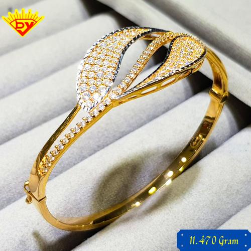 Jual Gelang Bangle Emas Kuning Permata Zirconia Terbaru Kadar Emas 700 ...