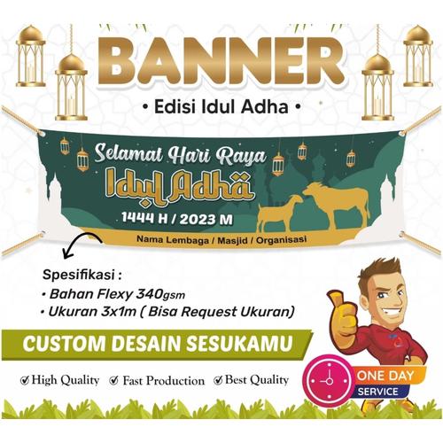 Jual JUMBO BANNER SPANDUK IDUL ADHA LEBARAN HAJI KURBAN SELAMAT HARI ...