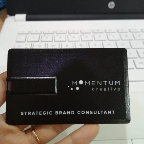 Jual Usb Flashdisk Kartu Logam Hitam 8GB Black Metal Card Flash Drive ...