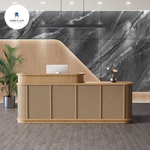 Jual receptionist desk meja resepsionis kayu jati rotan - Kab. Jepara ...
