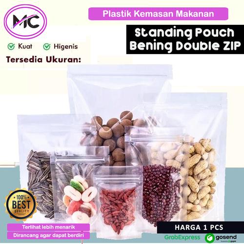 Jual Standing Pouch Klip Plastik Kemasan Ziplock Makanan Berdiri Tegak ...