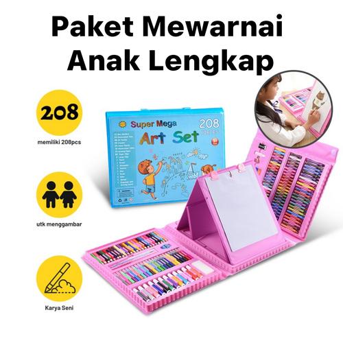 Promo Set Alat Paket lukis Melukis Art Crayon Super Mega Art Coloring ...