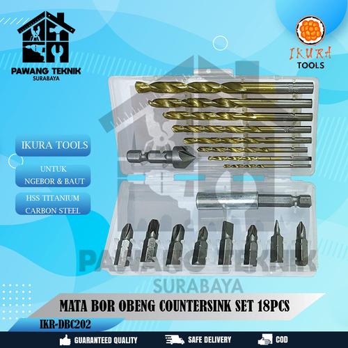 Jual Ikura Tools Mata Bor Obeng Bintang Plus Minus Skrup Countersink ...