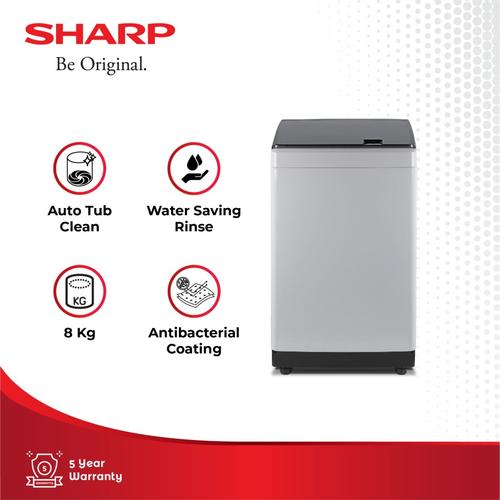 Promo Sharp Mesin Cuci 1 Tabung ES-M8000P-GG Top Loading 8 KG Cicil 0% 3x - Kab. Tangerang ...